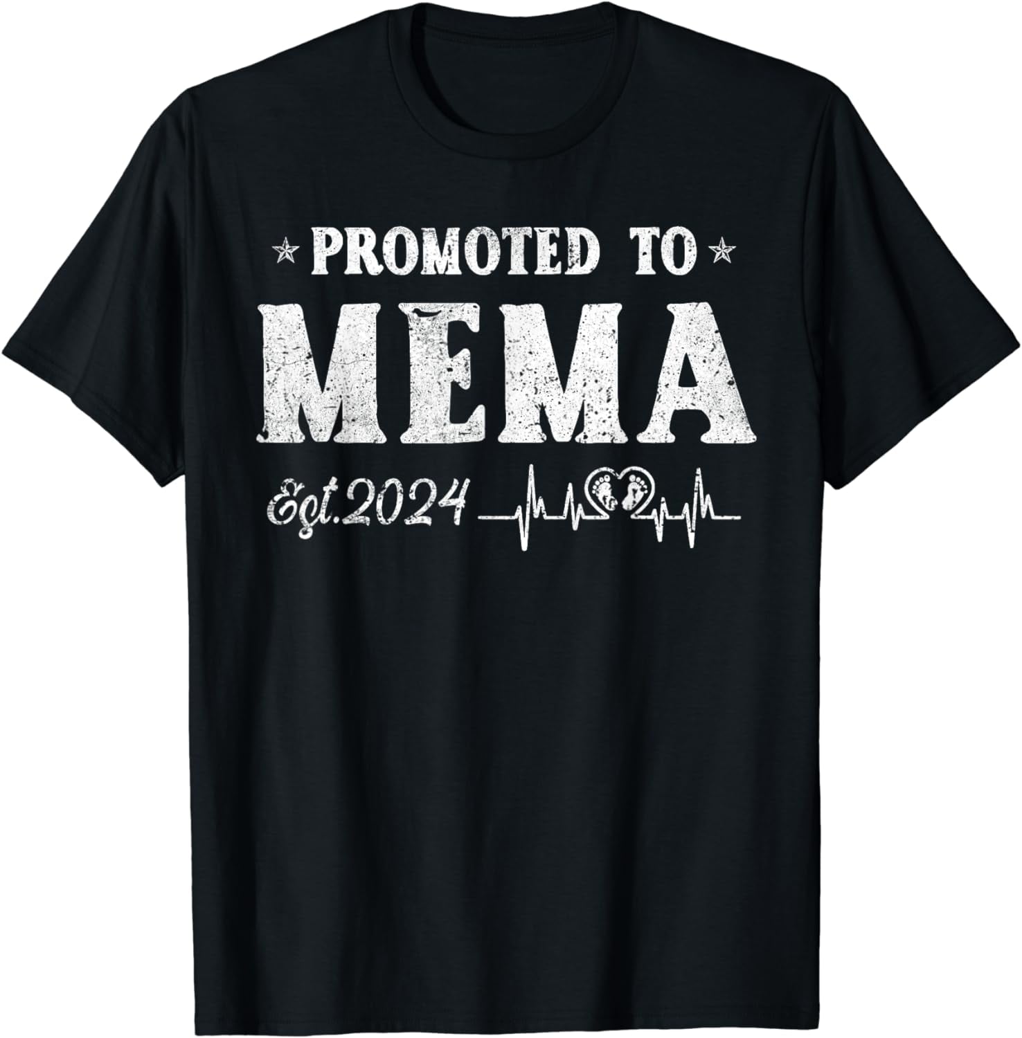 Promoted To Mema Est 2024 Heartbeat Funny Baby T-Shirt - Walmart.com