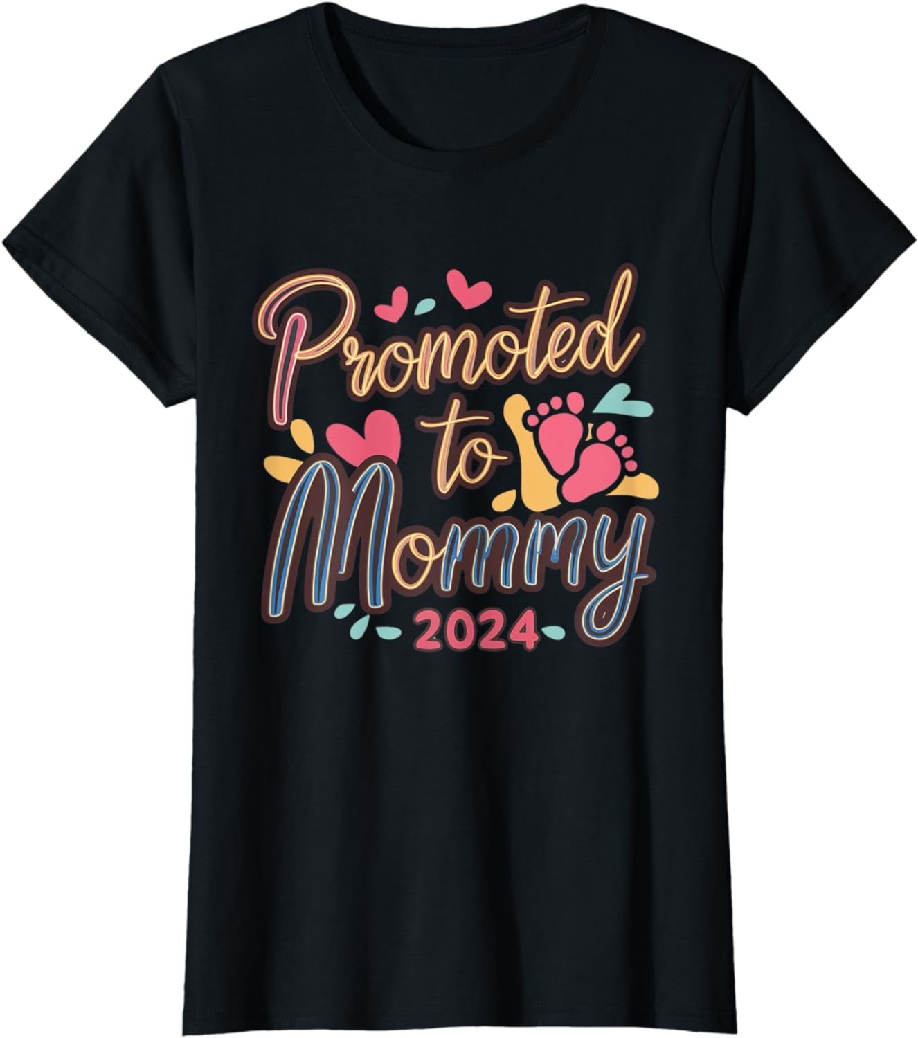 Promoted To Mommy 2024 Mother's Day 2024 T-Shirt - Walmart.com