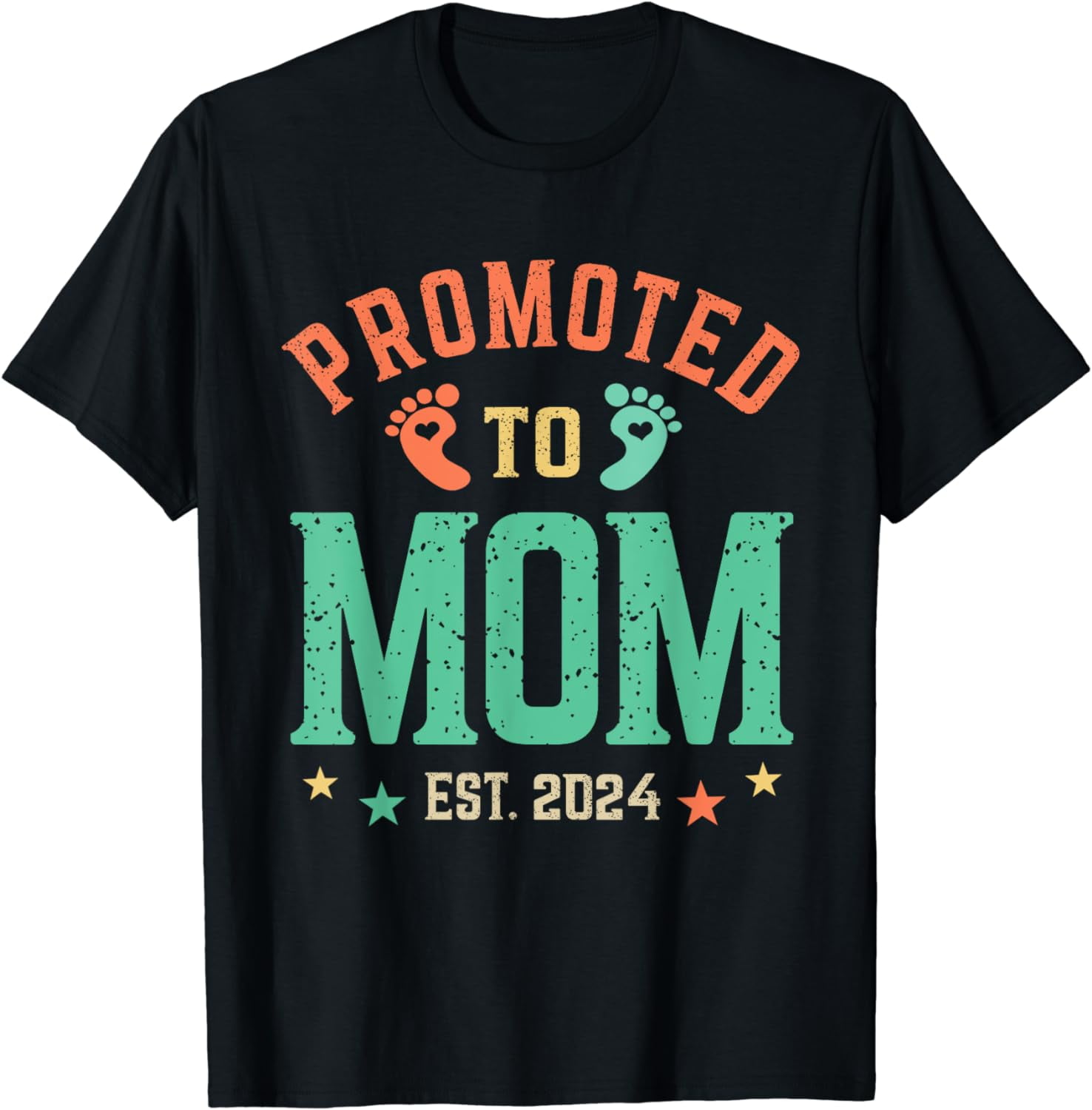 Promoted to Mom est 2024 vintage retro T-Shirt - Walmart.com