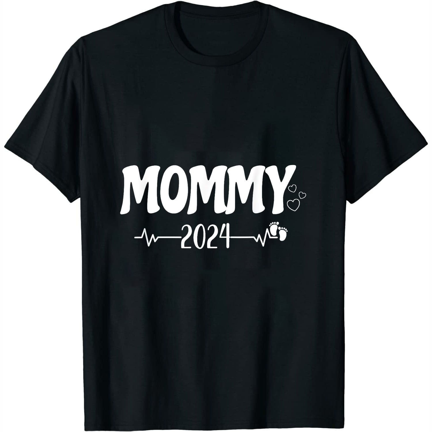 Promoted to Mommy 2024 First Time Mom New Mother 2024 T-Shirt Black ...