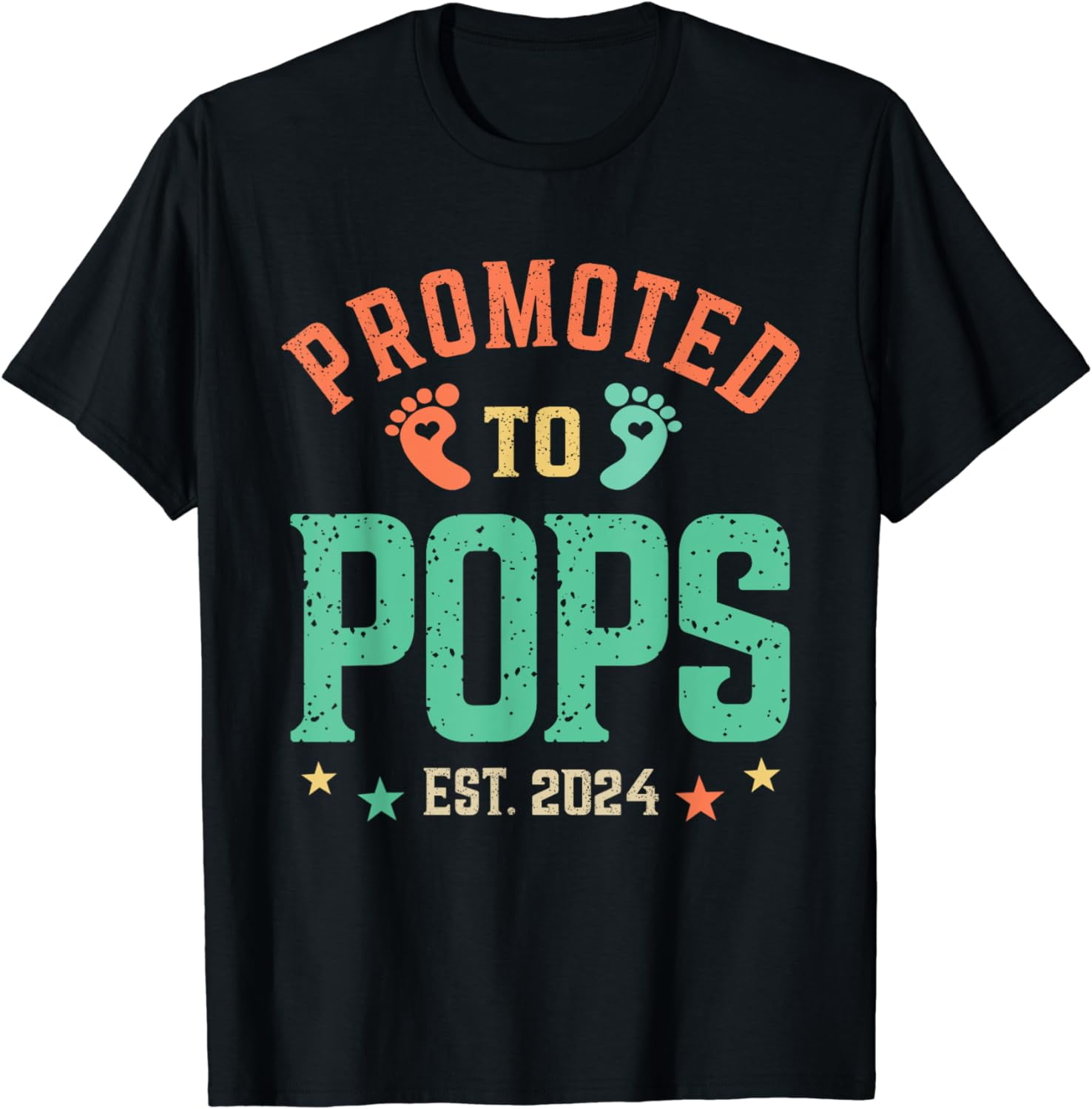 Promoted to Pops est 2024 vintage retro T-Shirt - Walmart.com