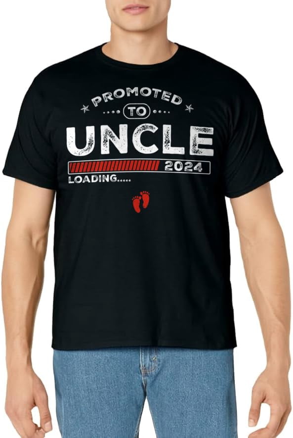 Promoted to Uncle est. 2024 Loading Soon to be Dad Uncle T-Shirt ...