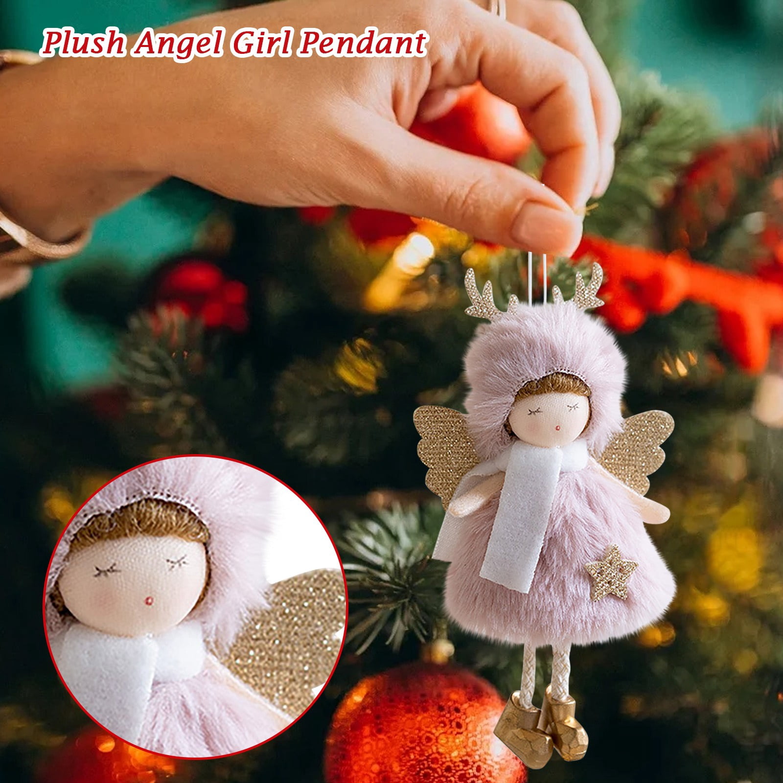 Promotion! Christmas Tree Decorations Angel Doll - Cute Fabric Girl ...