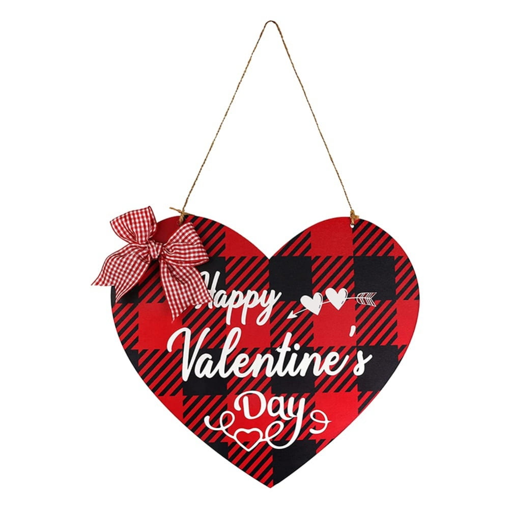 Promotion Clearance Happy Valentines Day Sign Farmhouse Decor Red and ...