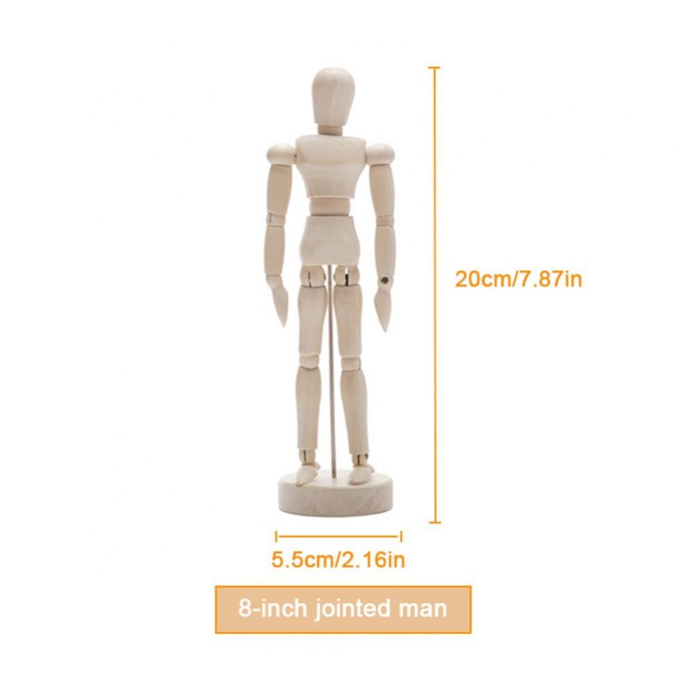 Popvcly Wooden Hand Figurines Rotatable Joint Hand Model Drawing Sketch ...