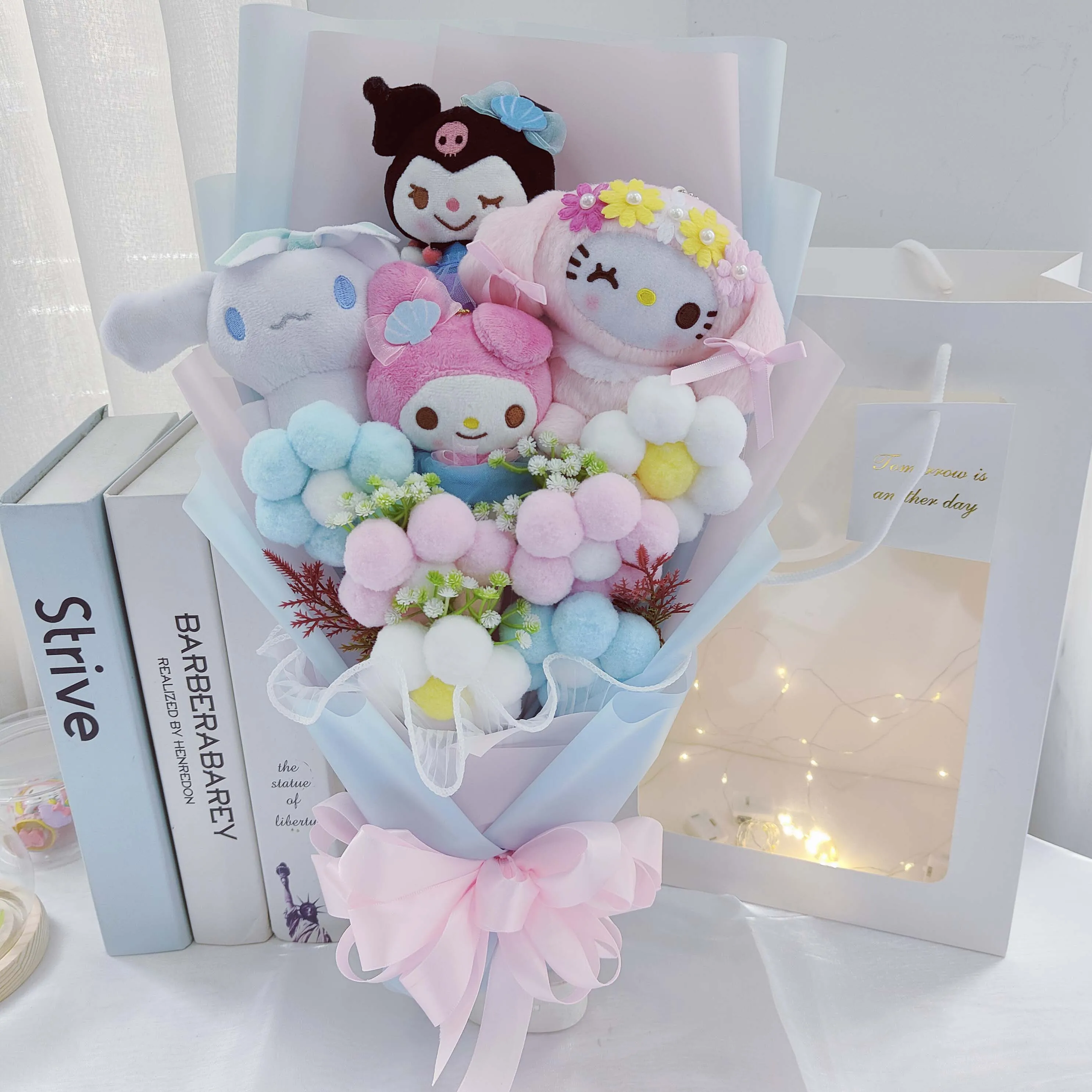 Promotion Kuromi Cinnamoroll Cinnamoroll Plush Doll Toy Kawaii Flower ...