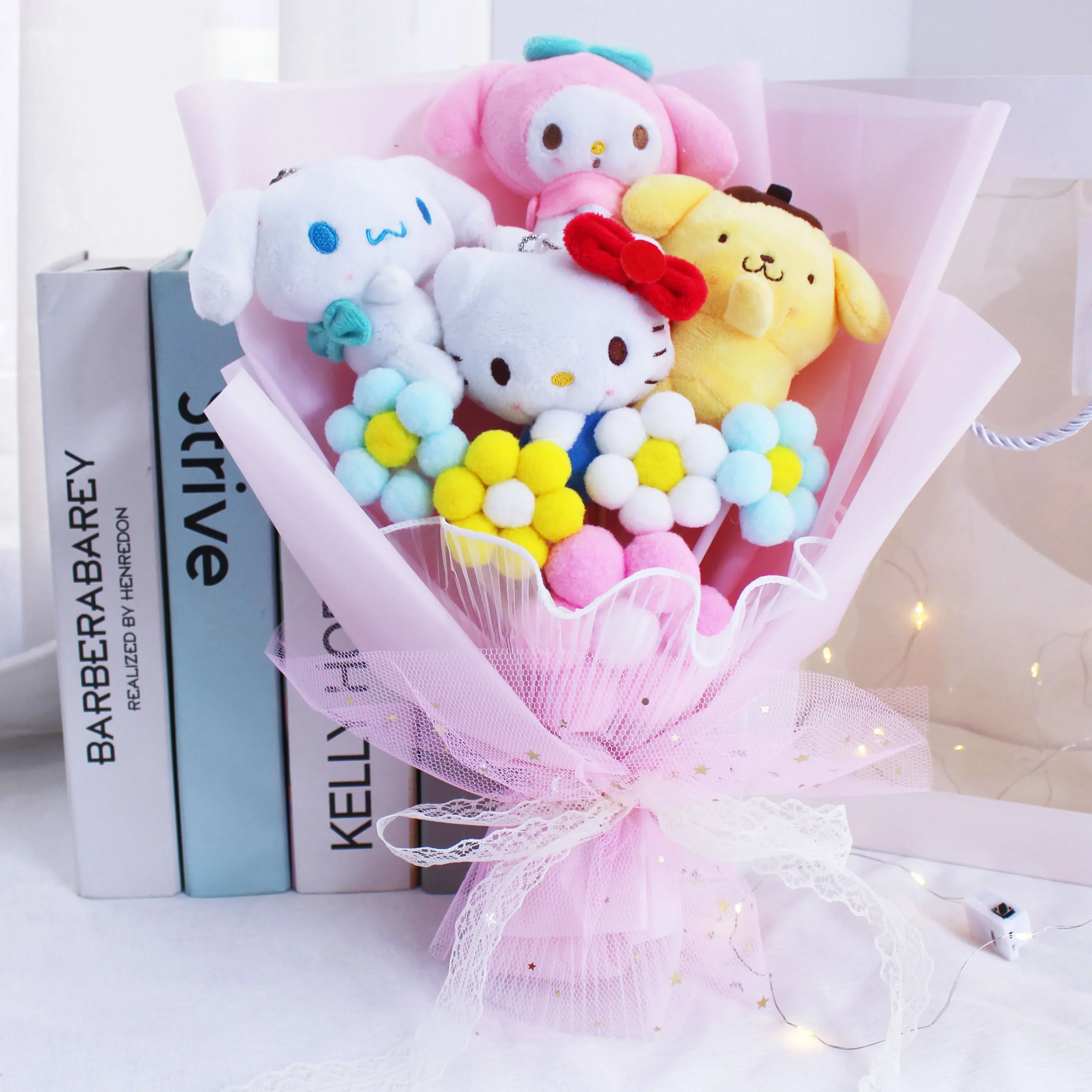 Promotion Kuromi Cinnamoroll Cinnamoroll Plush Doll Toy Kawaii Flower ...
