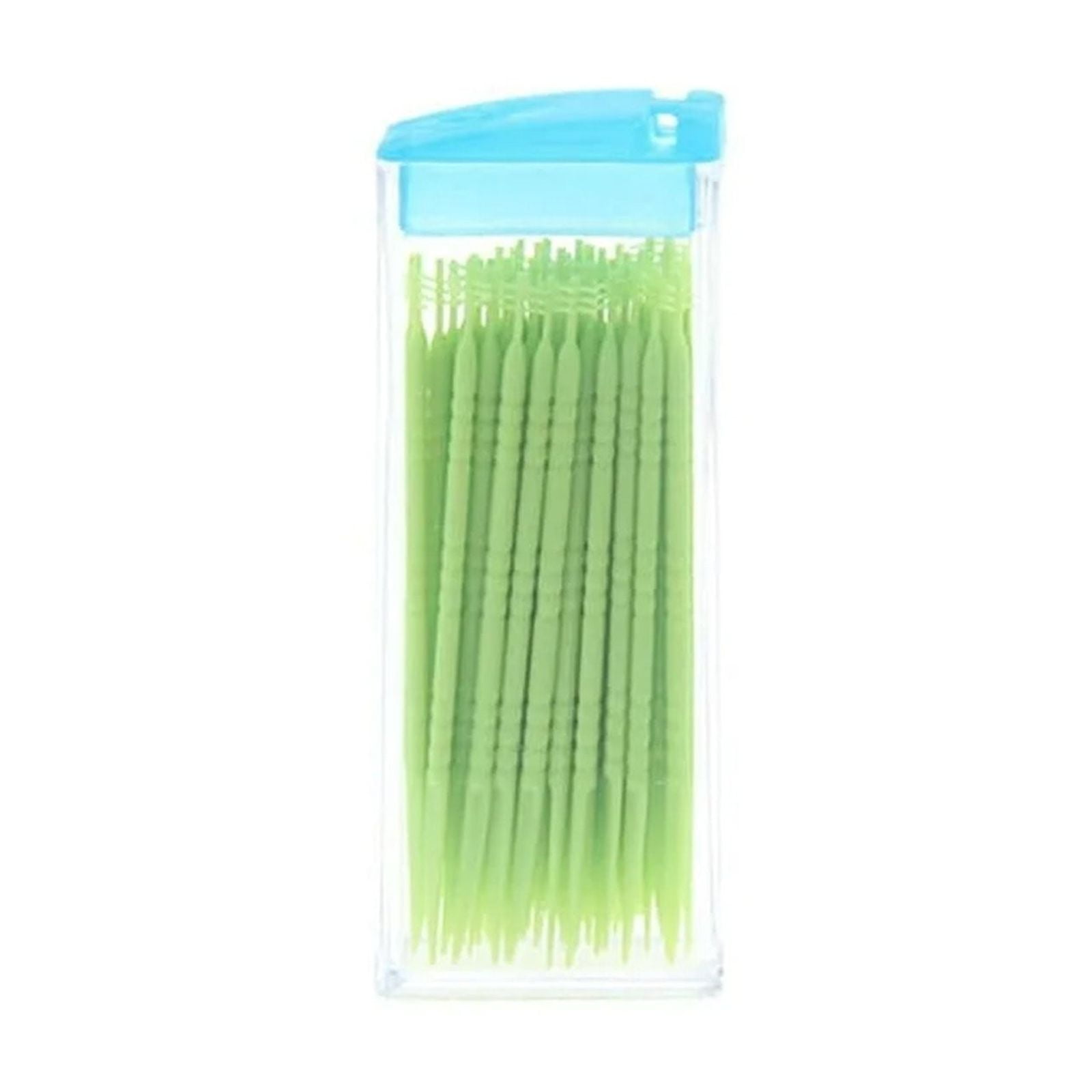 🌸Promotion Sale! 1 Box (50Pieces) Plastic Toothpicks Boxed Green No ...