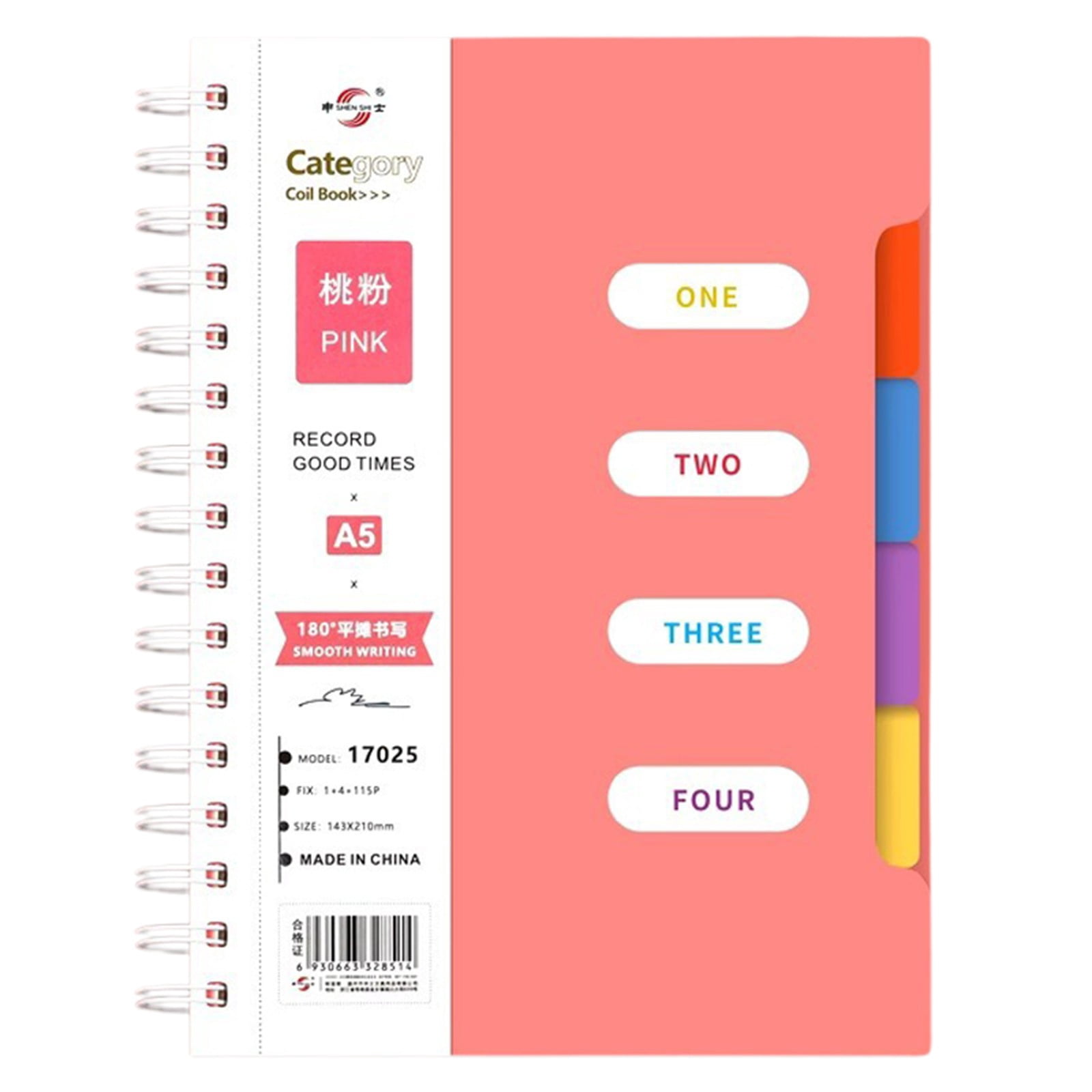 Aonity Notebook Watermelon Red， 4 Subject Notebook Large Notebook with ...