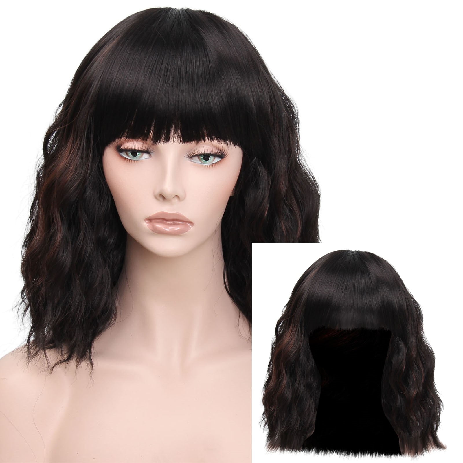 🌸Promotion Sale! Bob Wig with Short Wavy Hair for Women Bob Heat ...