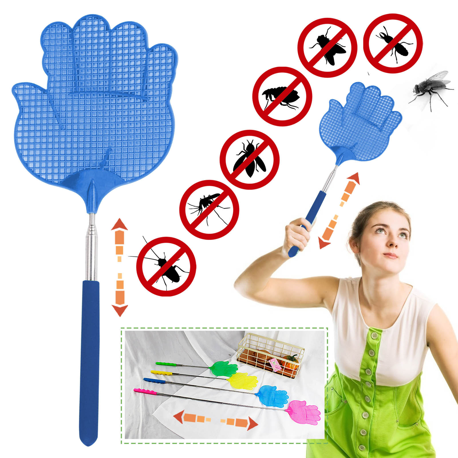 Promotion Sale! Nomeni Insect Catcher Extendable Upgrade Swatter ...
