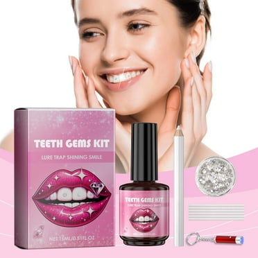 HYLLai Tooth Gem Kit, DIY Shiny Teeth Crystal Set 20 Pieces, Resin ...