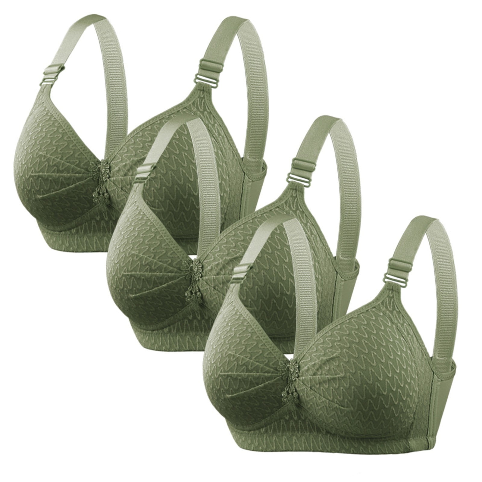 Promotion Sale! Women's Front Closure Wireless Bra Full Coverage ...