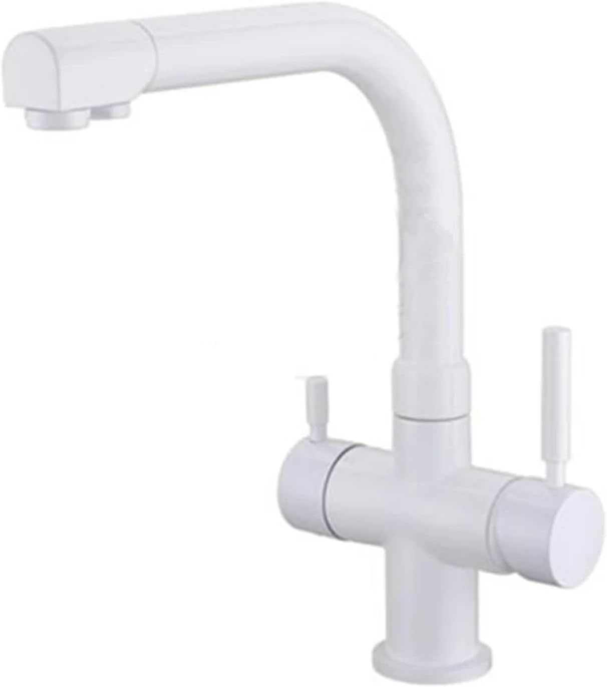 Promotion Solid Brass Three Ways Matte Black/White Kitchen Faucet ...