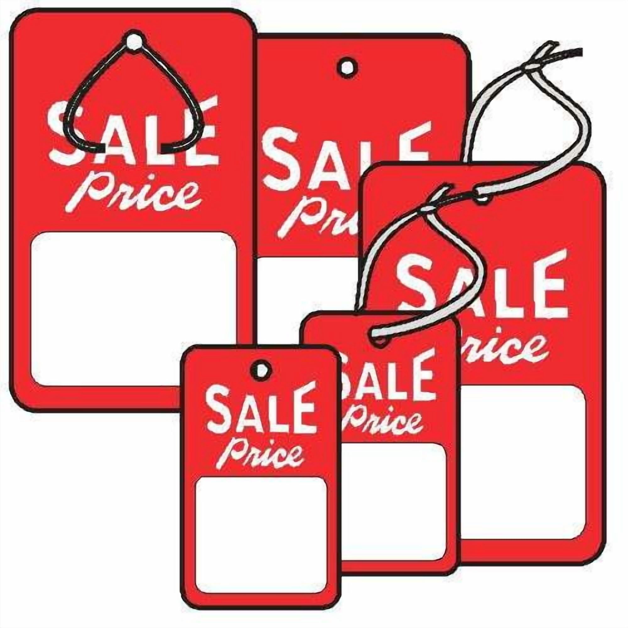 Promotional Sale Price Sale Merchandise Tag With String, Small (1.25" X ...