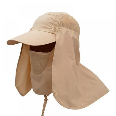Sun Cap UV Protection Removable Neck & Face Flap Cover Caps for Summer ...