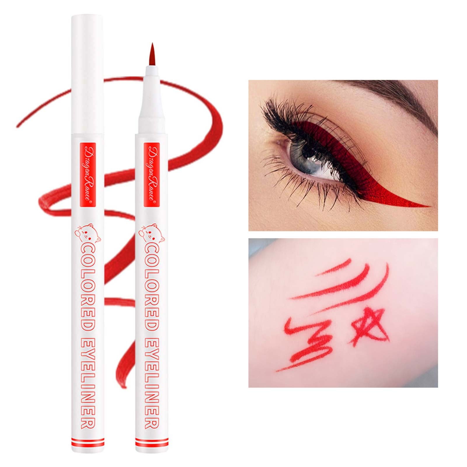 Promotions！ Color Waterproof Eyeliner 1Ml No. 9 Bright Red 1X Eyeliner ...