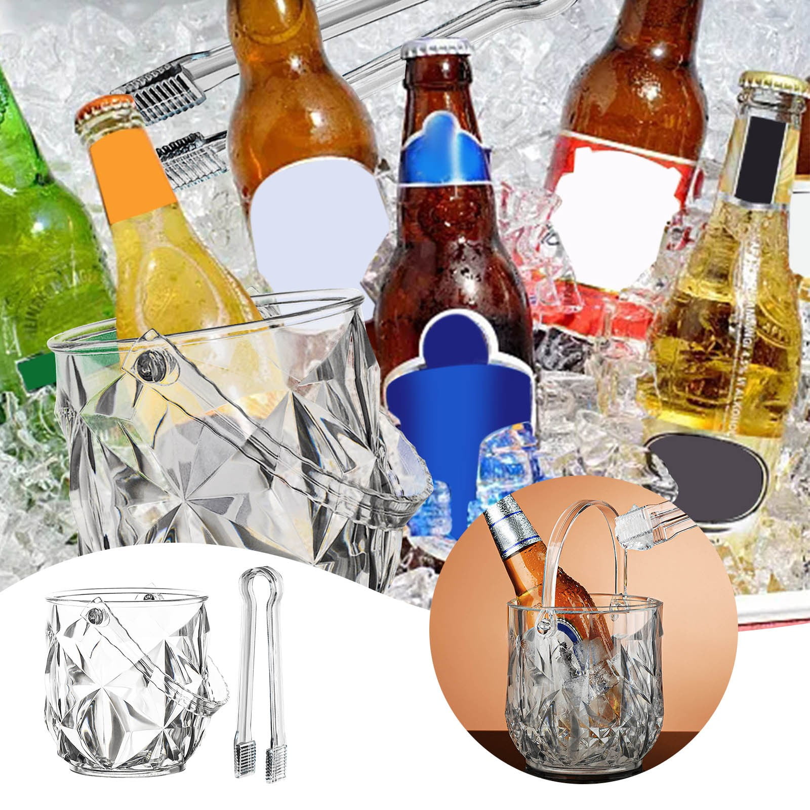 Off Promotions! Ice Buckets for Parties with Lid Thickened and Shatter ...
