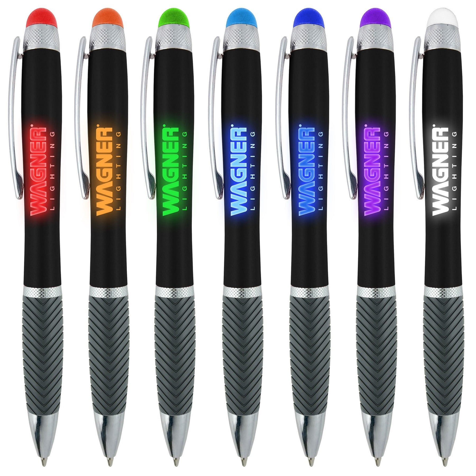 Promottional Logo Light Up Illuminated Stylus Pen Colored Write Your ...
