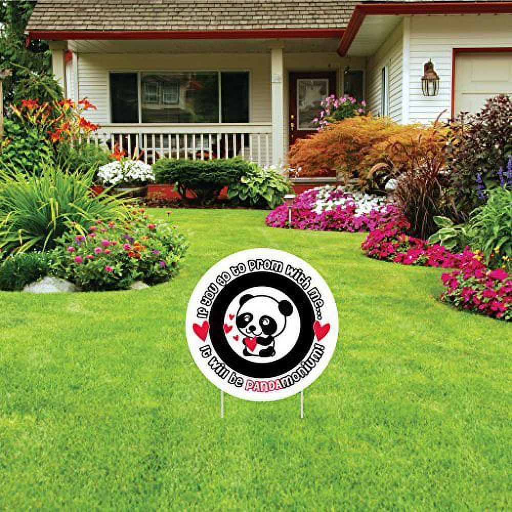Promposal Yard Sign - "PANDAmonium Prom" Panda Bear Promposal Yard Sign ...