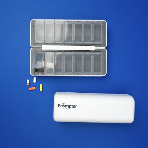 Prompter Connected Pillbox, Smart Pill Reminder Management with Lights ...
