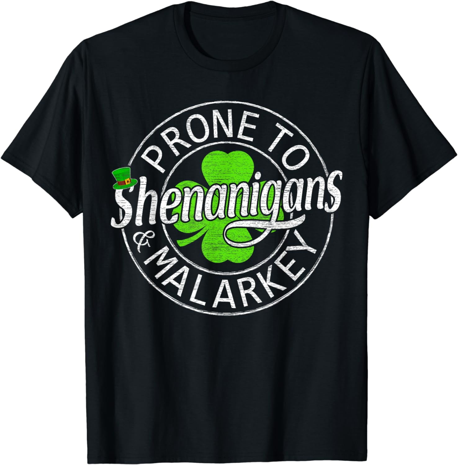 Prone To Shenanigans And Malarkey Funny St Patricks Day Boys T-Shirt ...