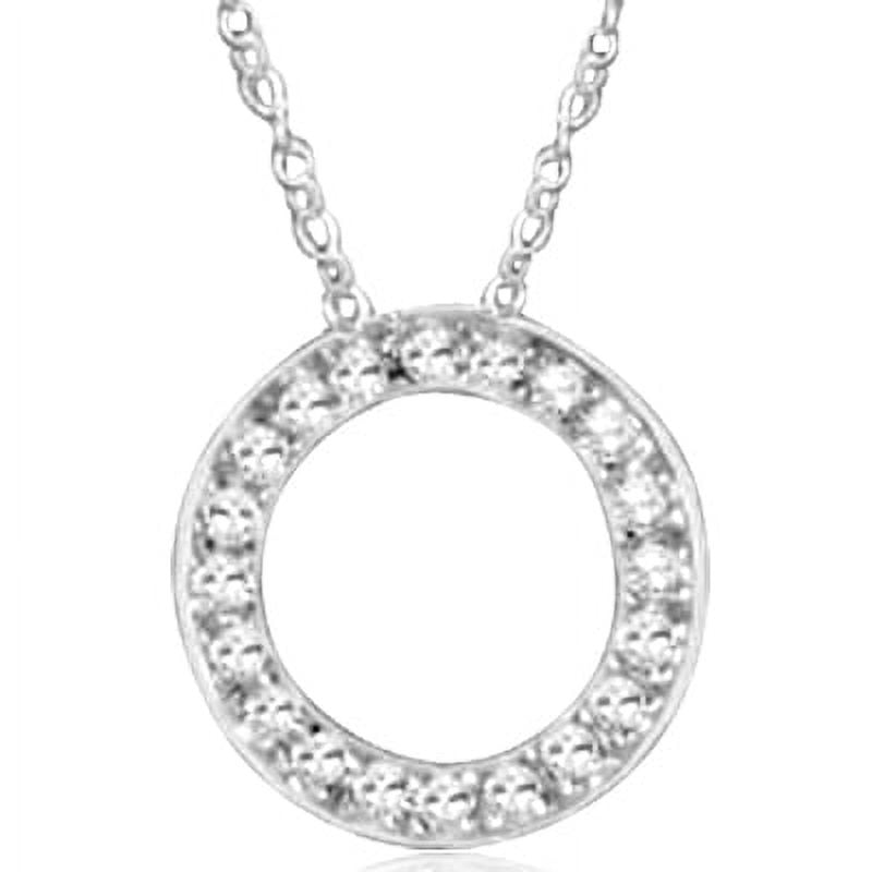Prong Set Circular Pendant with Artificial Round Brilliant Diamonds by ...
