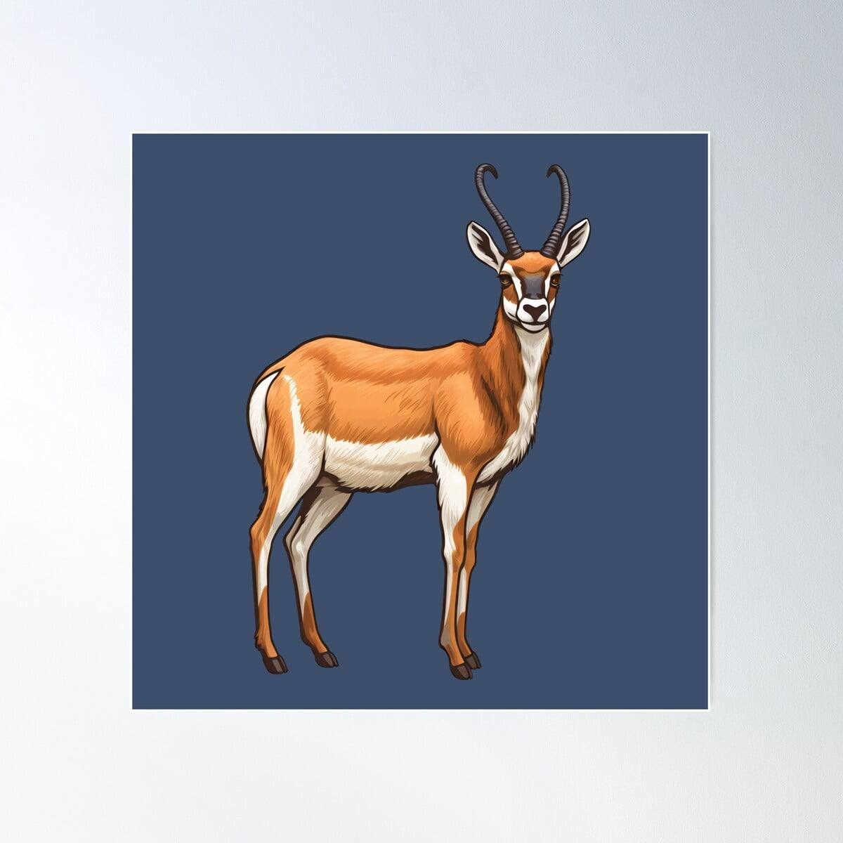 Pronghorn Antelope Poster Wall Art, Modern Wall Decor For Living Room ...