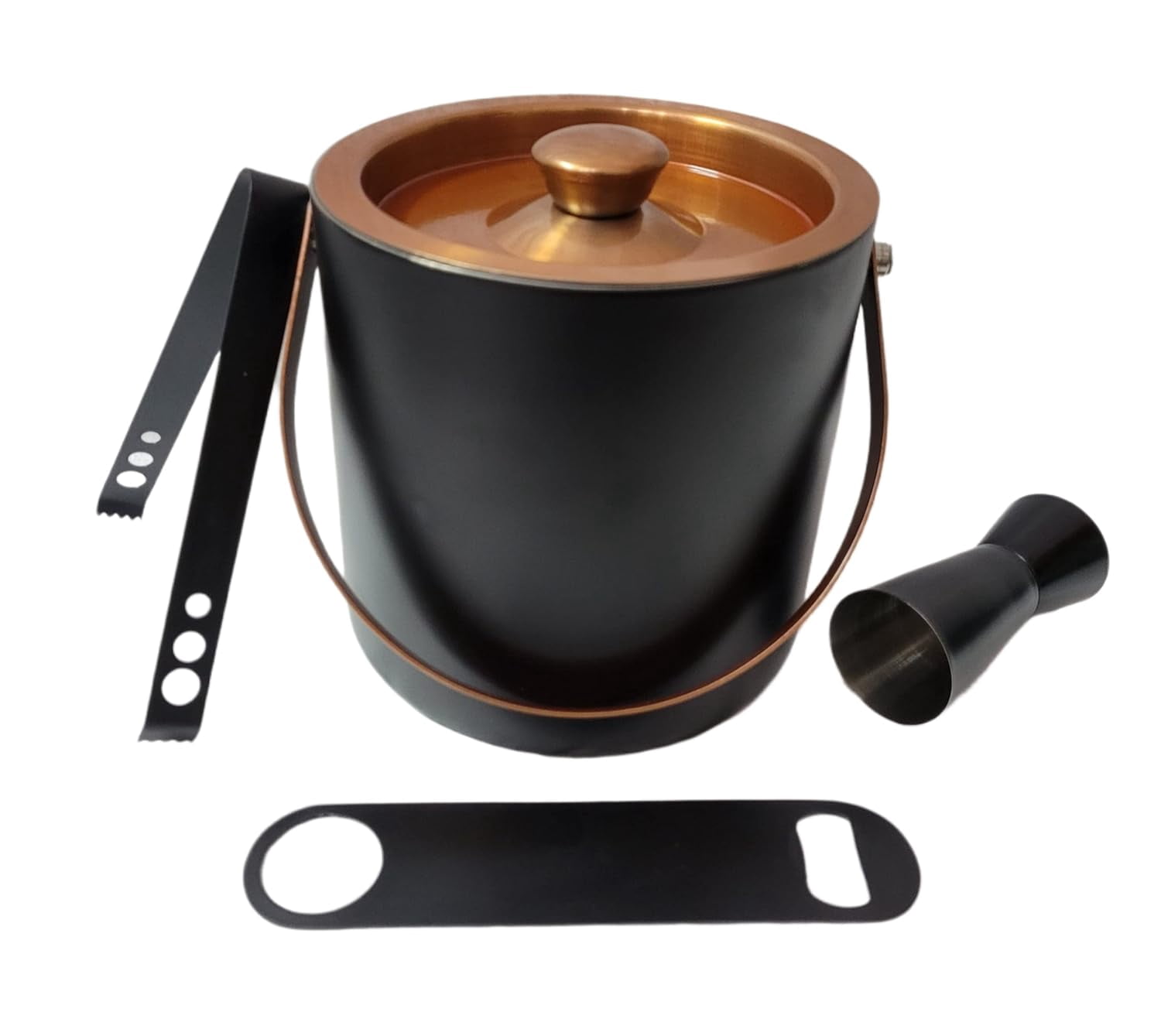 Proniks Stainless Steel Insulated Ice Bucket with Opener and Ice Tong ...