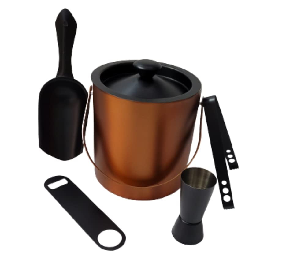 Proniks Stainless Steel Insulated Ice Bucket with Opener and Ice Tong ...