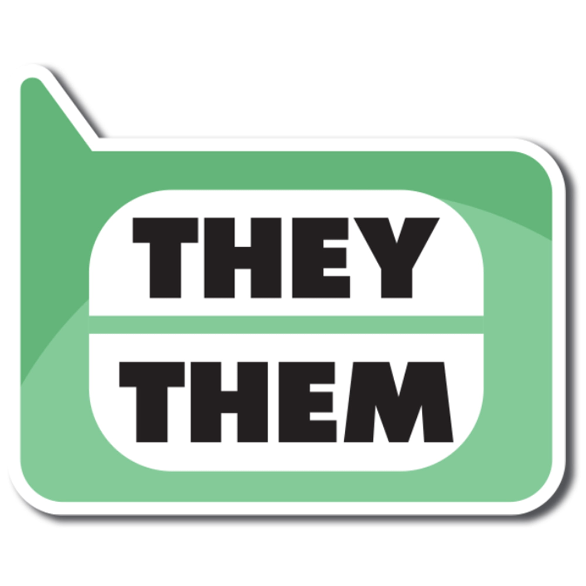 Pronoun They Them Magnet Decal, 4x5 inch, Heavy Duty Automotive Magnet ...