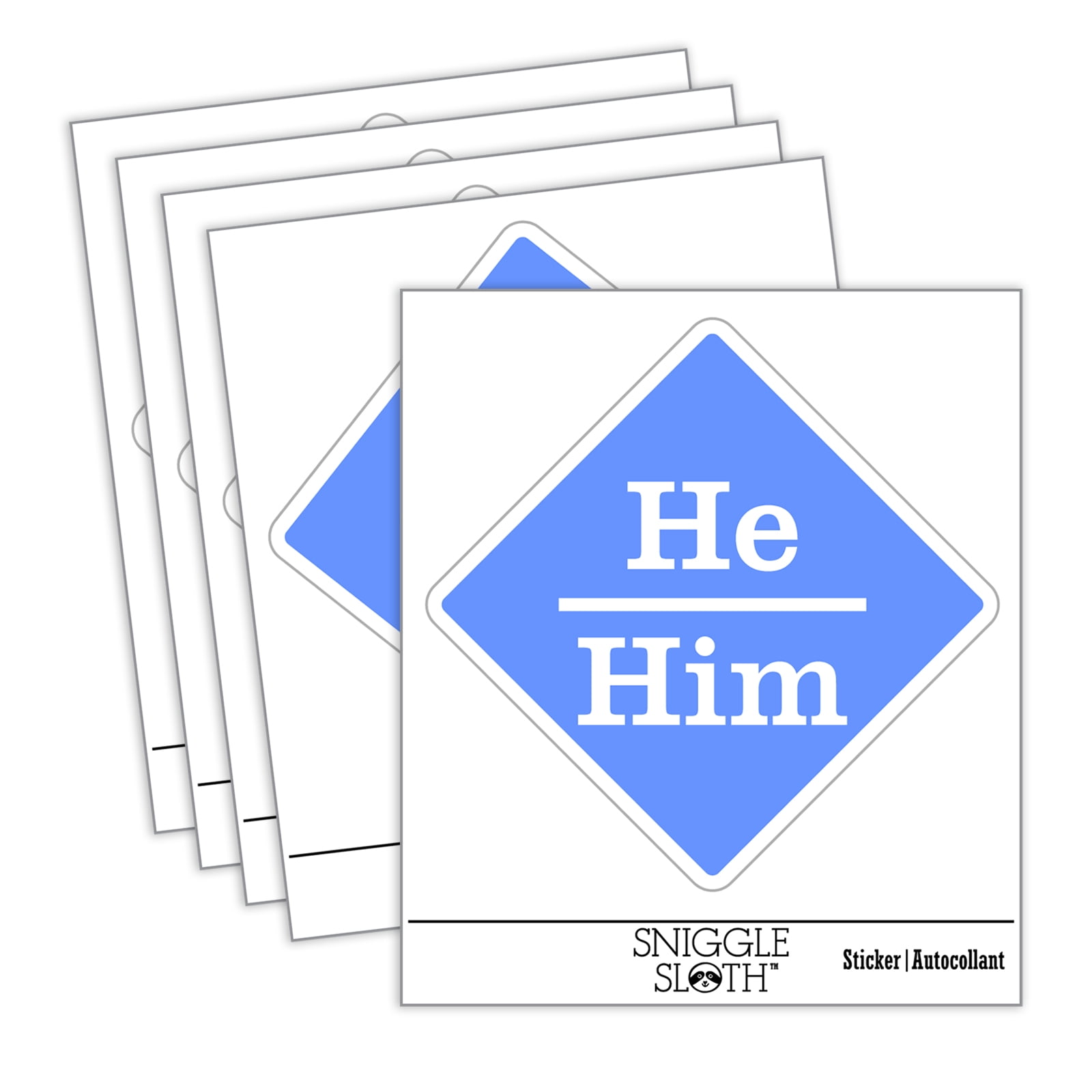 Pronouns He Him Car Window Bumper Water Bottle Phone Tablet Laptop ...