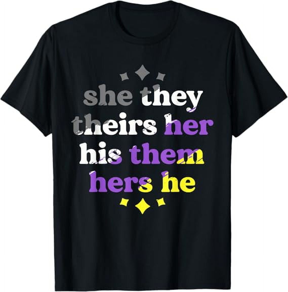 Pronouns Matter They Them Gender Nonbinary Pride LGBT T-Shirt - Walmart.com