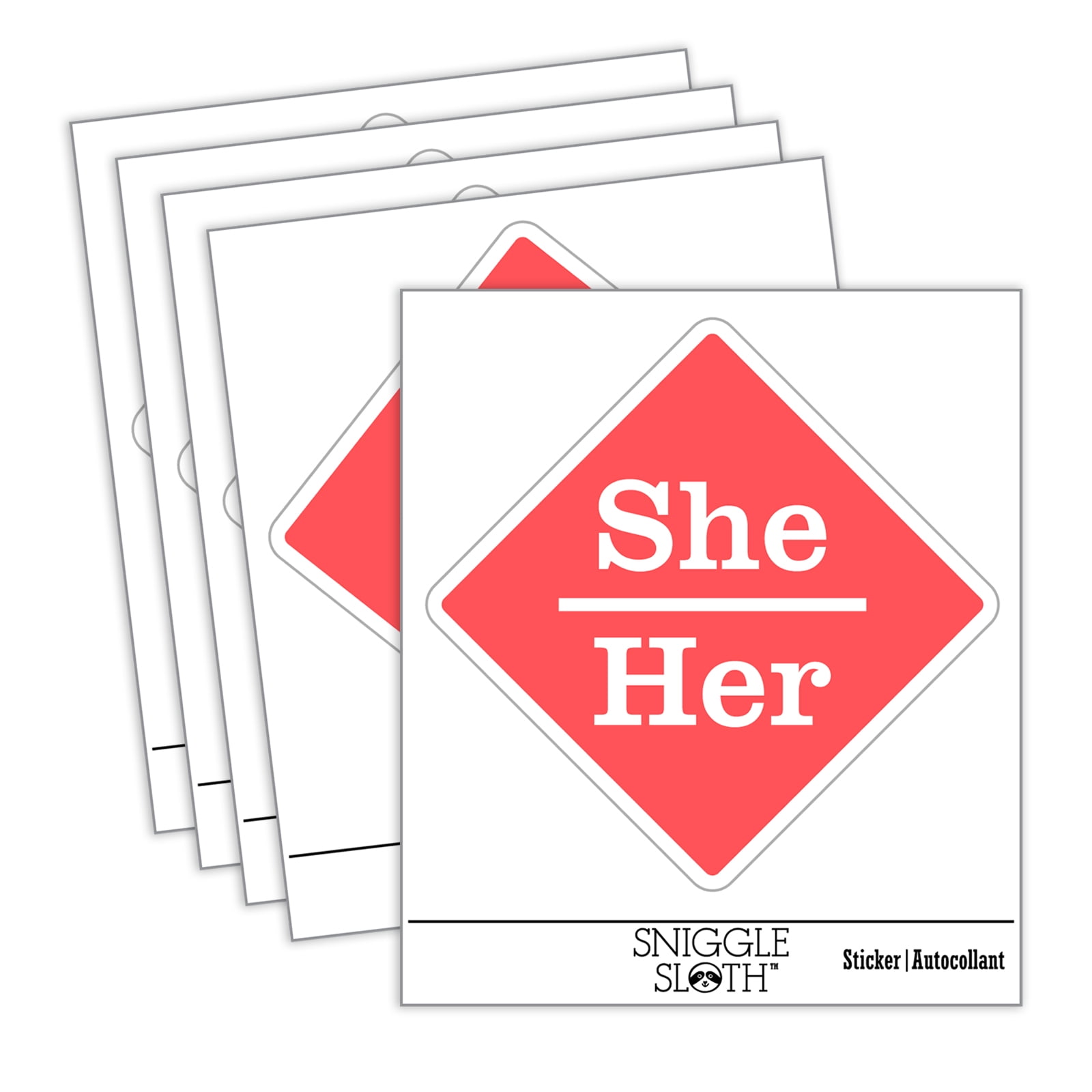 Pronouns She Her Car Window Bumper Water Bottle Phone Tablet Laptop ...