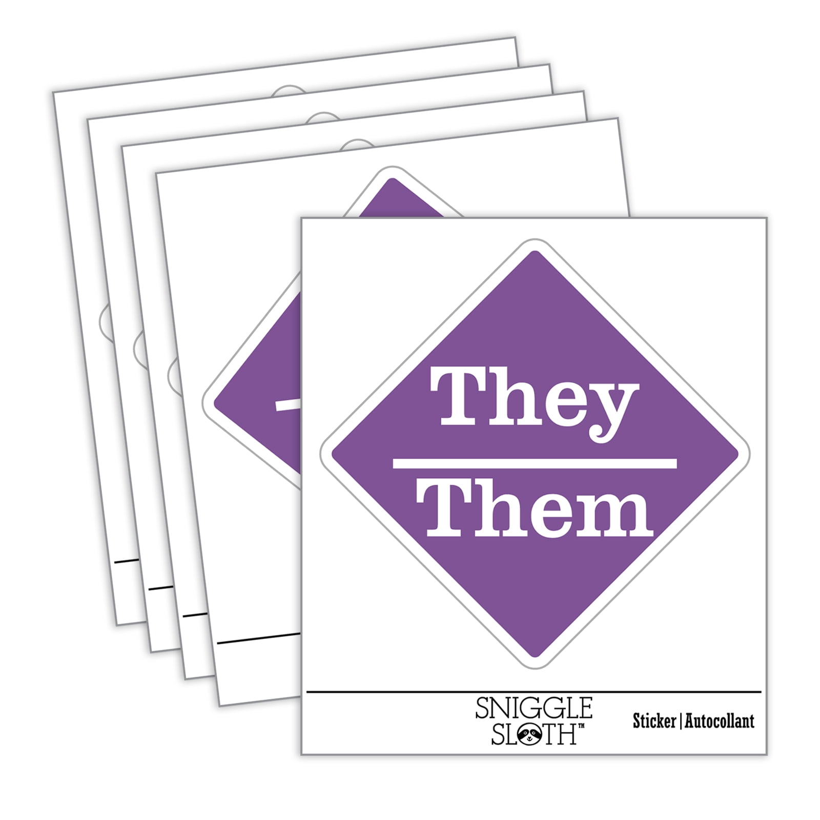 Pronouns They Them Car Window Bumper Water Bottle Phone Tablet Laptop ...