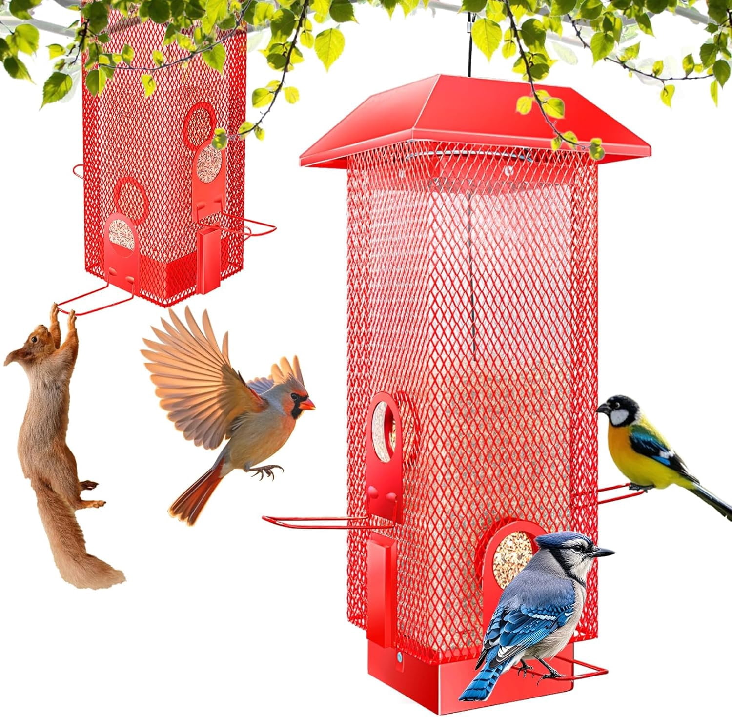 Proof Bird Feeder, 2.5LBS Large Capacity Bird Feeders for Outdoors ...