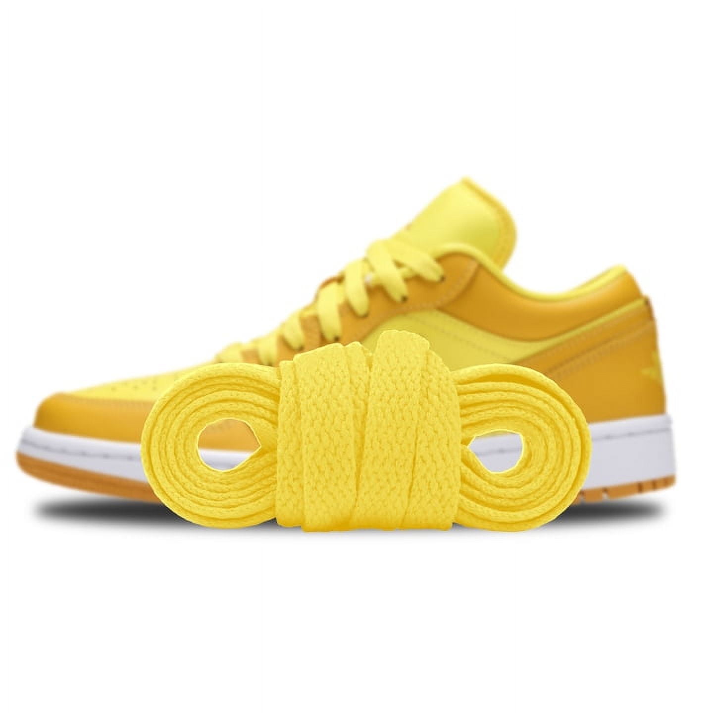 Proof Culture | Compatible with Jordan 1-8 Laces | Flat Yellow Cotton ...