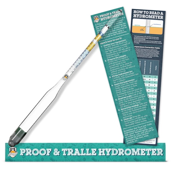 Proof & Tralle Hydrometer - Accurate Alcohol Content Measurement Tool ...