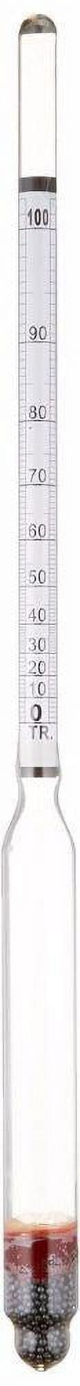 Proof & Tralle Hydrometer Alcohol Meter Distilling Test Spirit Scale 0 ...