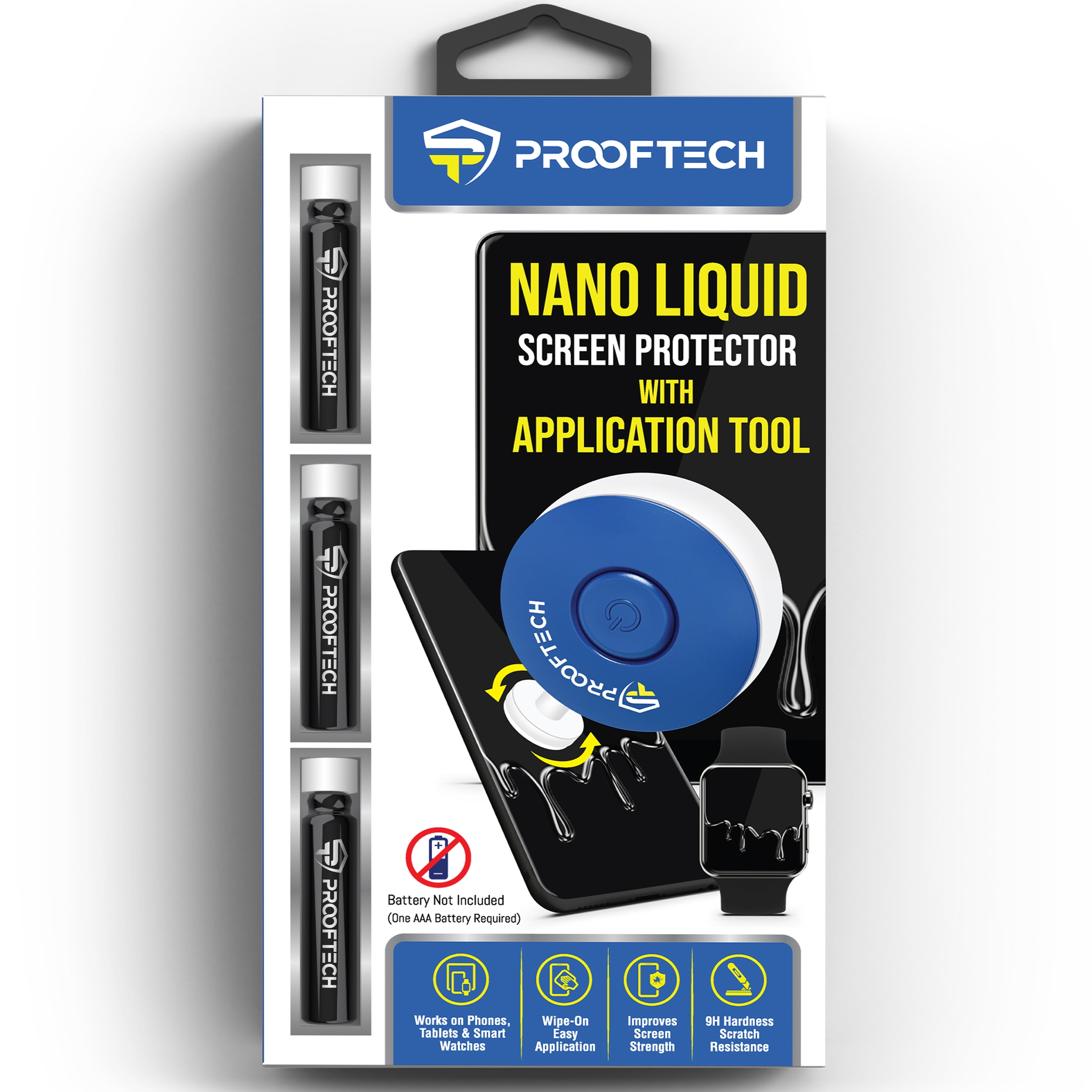 ProofTech Liquid Glass Screen Protector w/ Application Tool for All ...