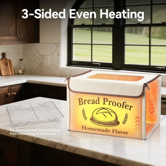 Proofing Box - Foldable Proofing Bread Box with 68-122 ° F Temp Control ...