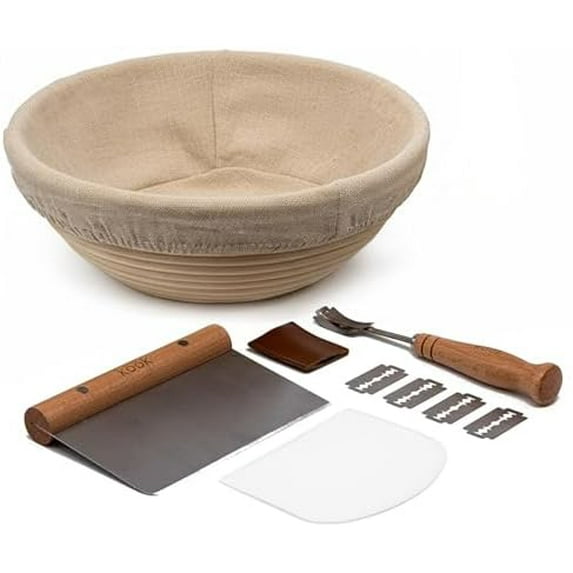 Proofing Set, Sourdough Bread, 1 Rattan 9 Inch Banneton Basket, 1 ...