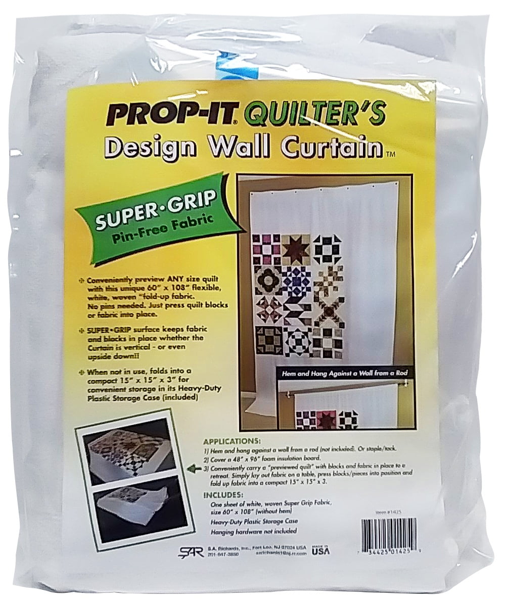 Prop-It Quilter's Design Wall Curtain 60"X108"-White - Walmart.com