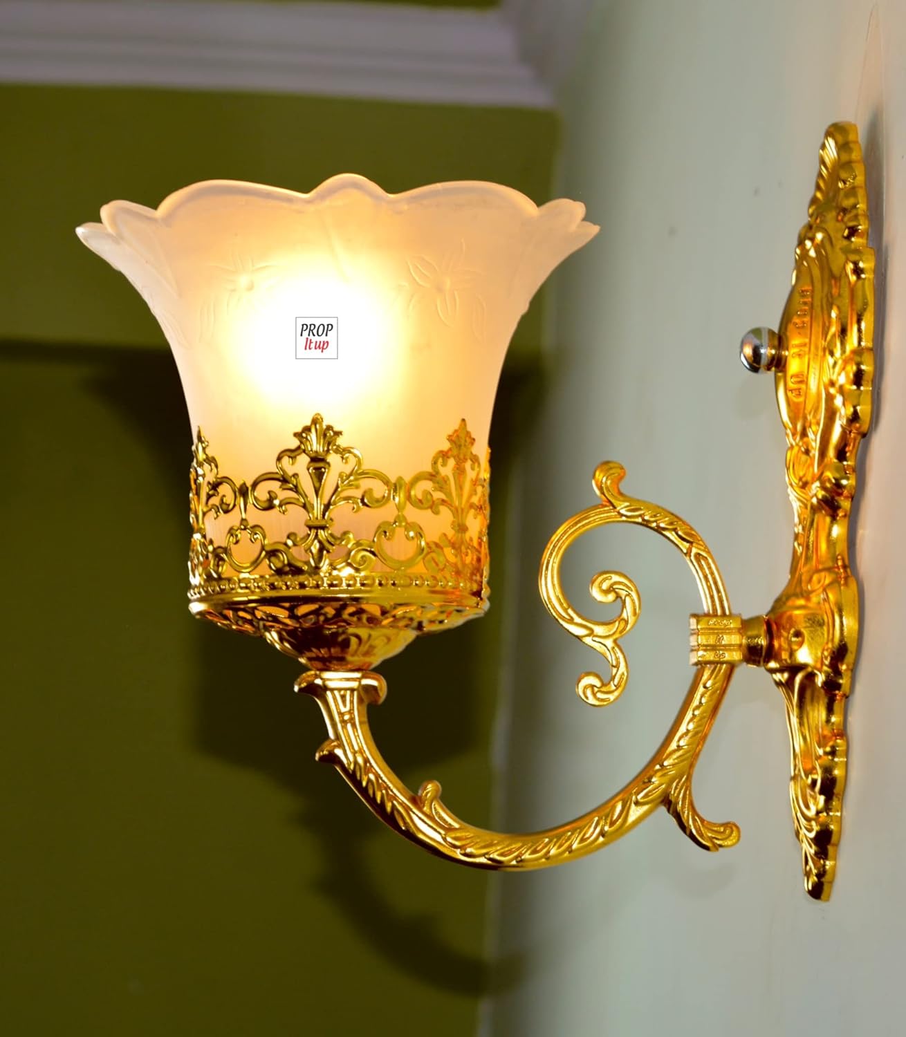 Prop It Up Portuguese Style Gold Finished Wall Mounted Up Dawn Both ...
