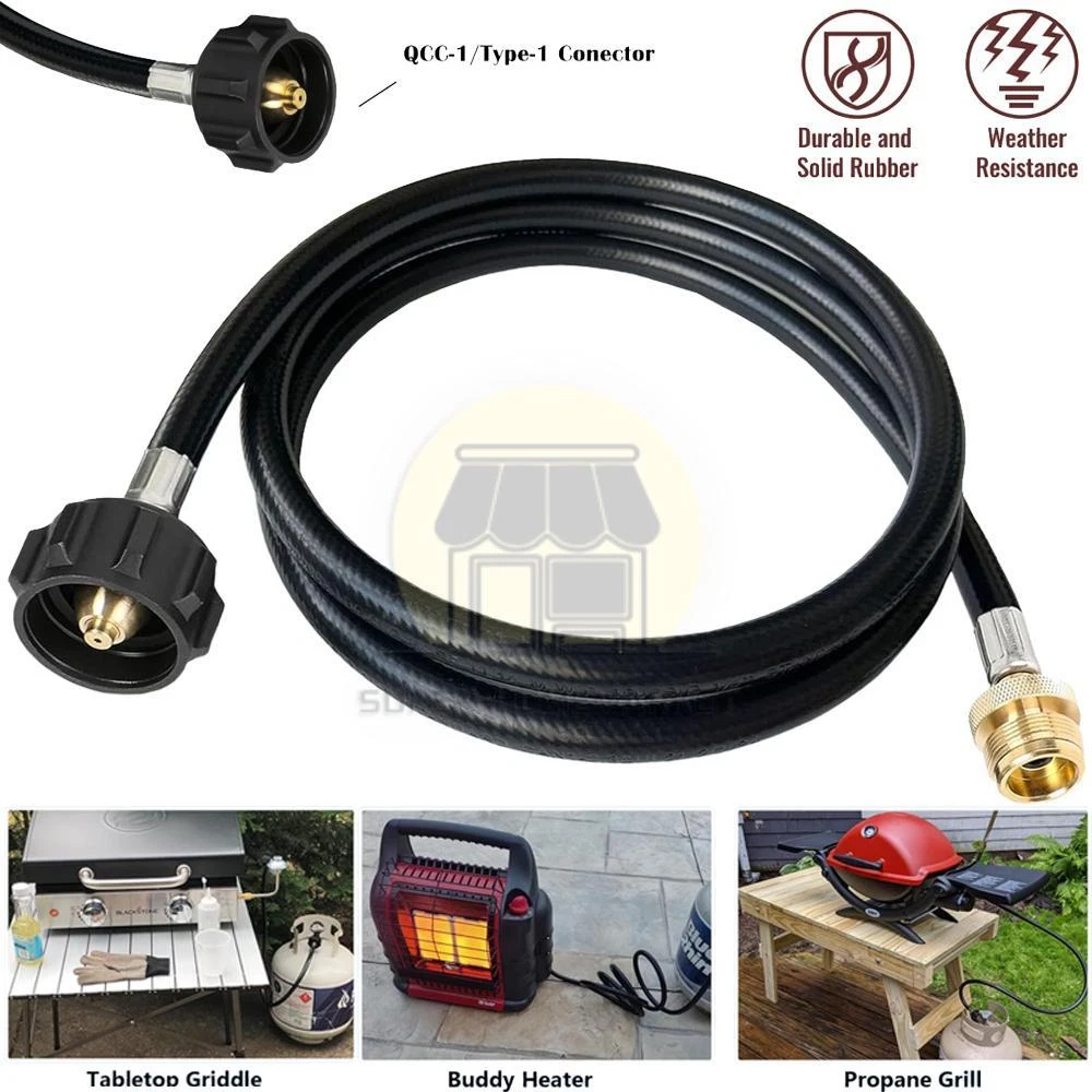 Propane Adapter Hose Lp Tank 1Lb To 20Lb Converter Qcc1 For Mr. Heater ...