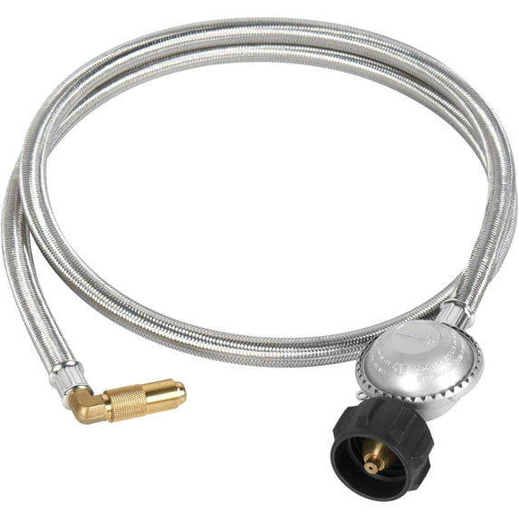 Shinestar 5 ft Propane Adapter Hose with Regulator for Blackstone 17 and 22 Inch Griddle with 90 ...