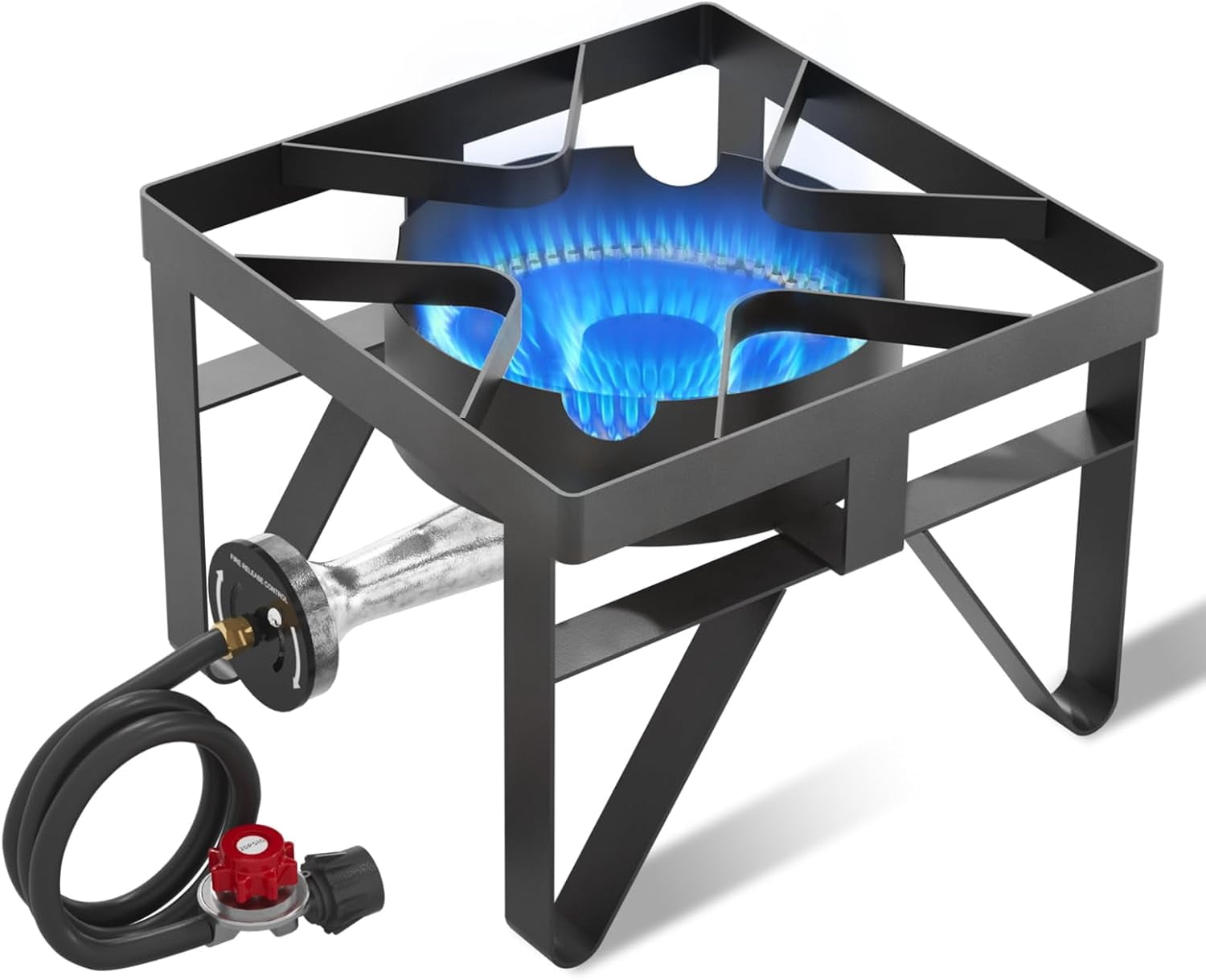 Propane Burner, 200,000 BTU High Pressure Gas Stove with 0-20 PSI ...