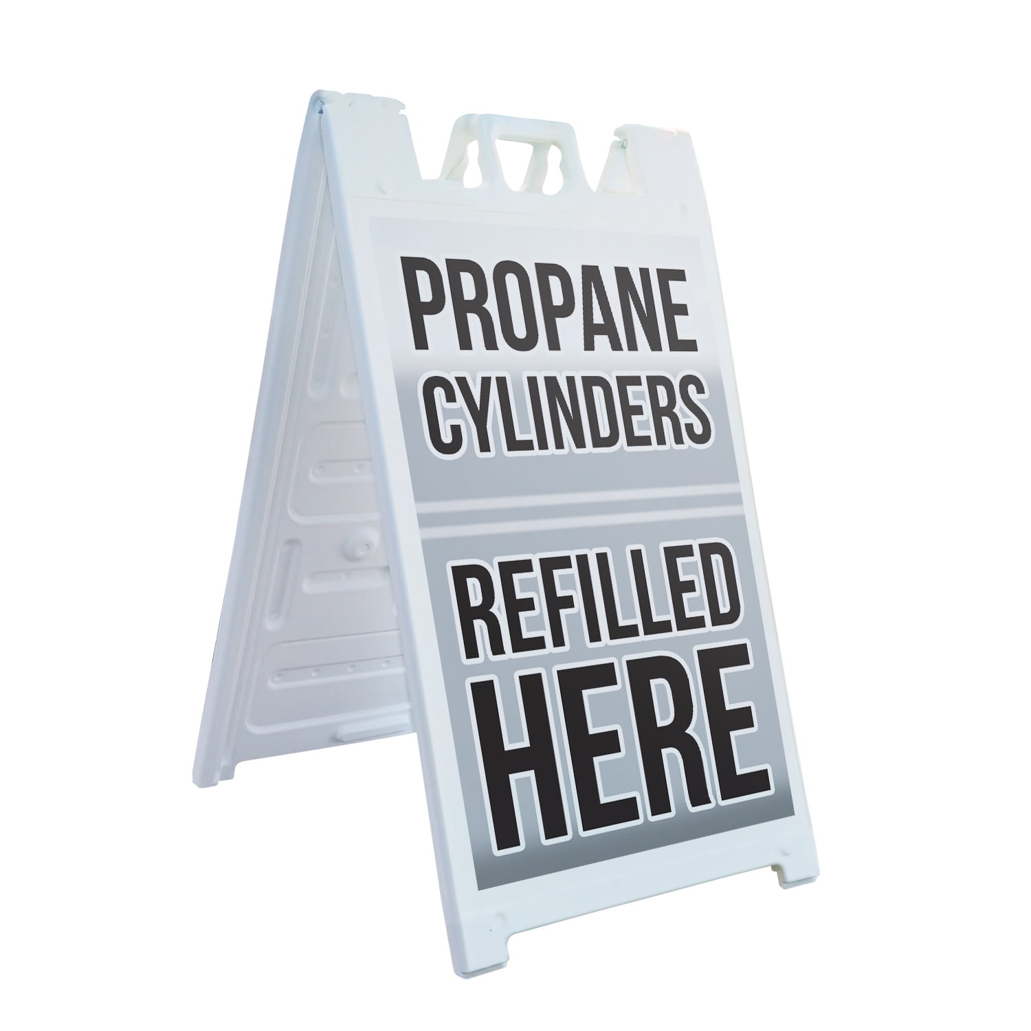 Propane Cylinders Refilled Here 24" x 36" Double Sided A-Frame Sidewalk ...