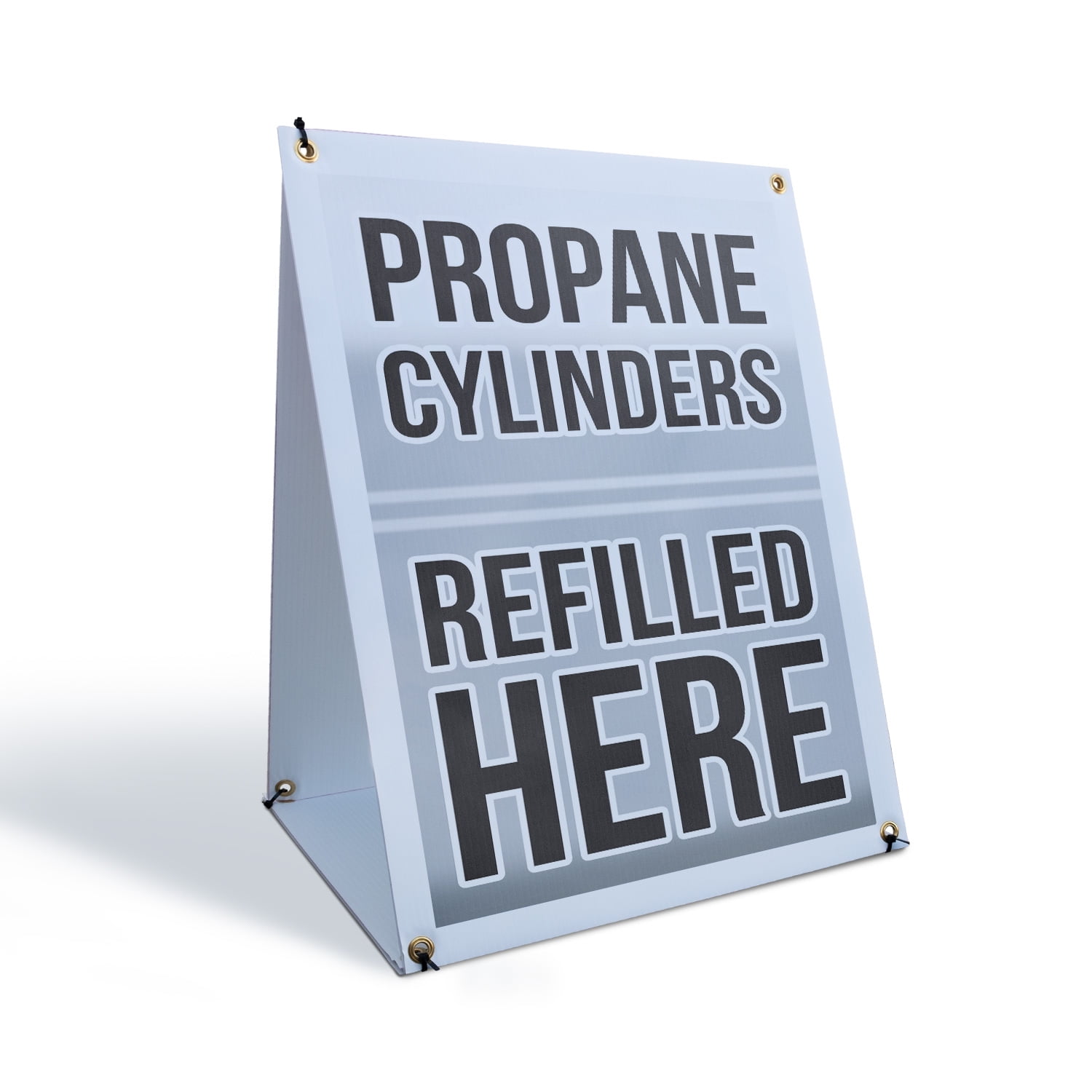 Propane Cylinders Refilled Here Sidewalk Sign 18 Inch x 24 Inch A-Frame ...