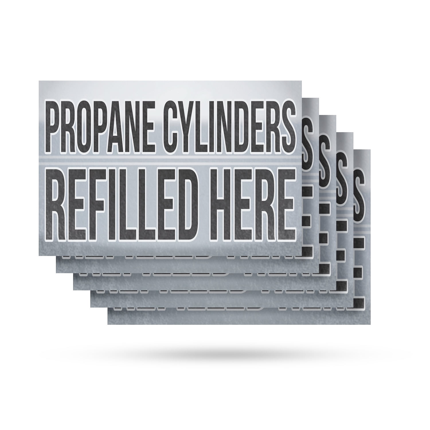 Propane Cylinders Refilled Here Vinyl Decal 5 Pack of 24 Inch x 36 Inch ...